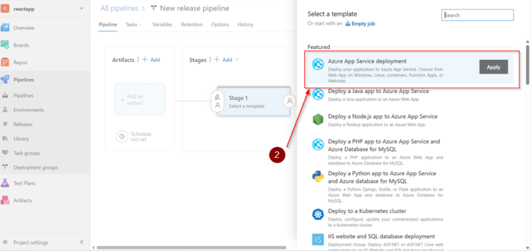 How To Deploy A React App To Azure Using Devops Pipelines