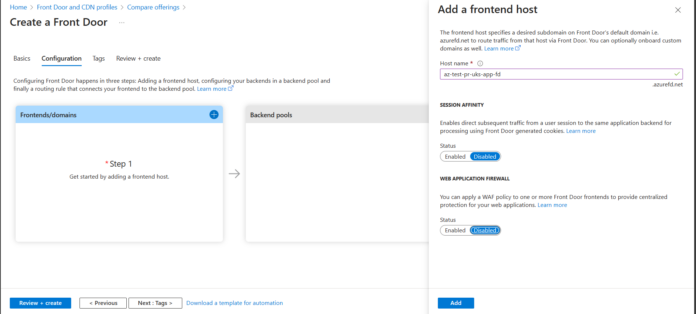Deploy Azure Front Door And Web Application Firewall Waf For React Js App